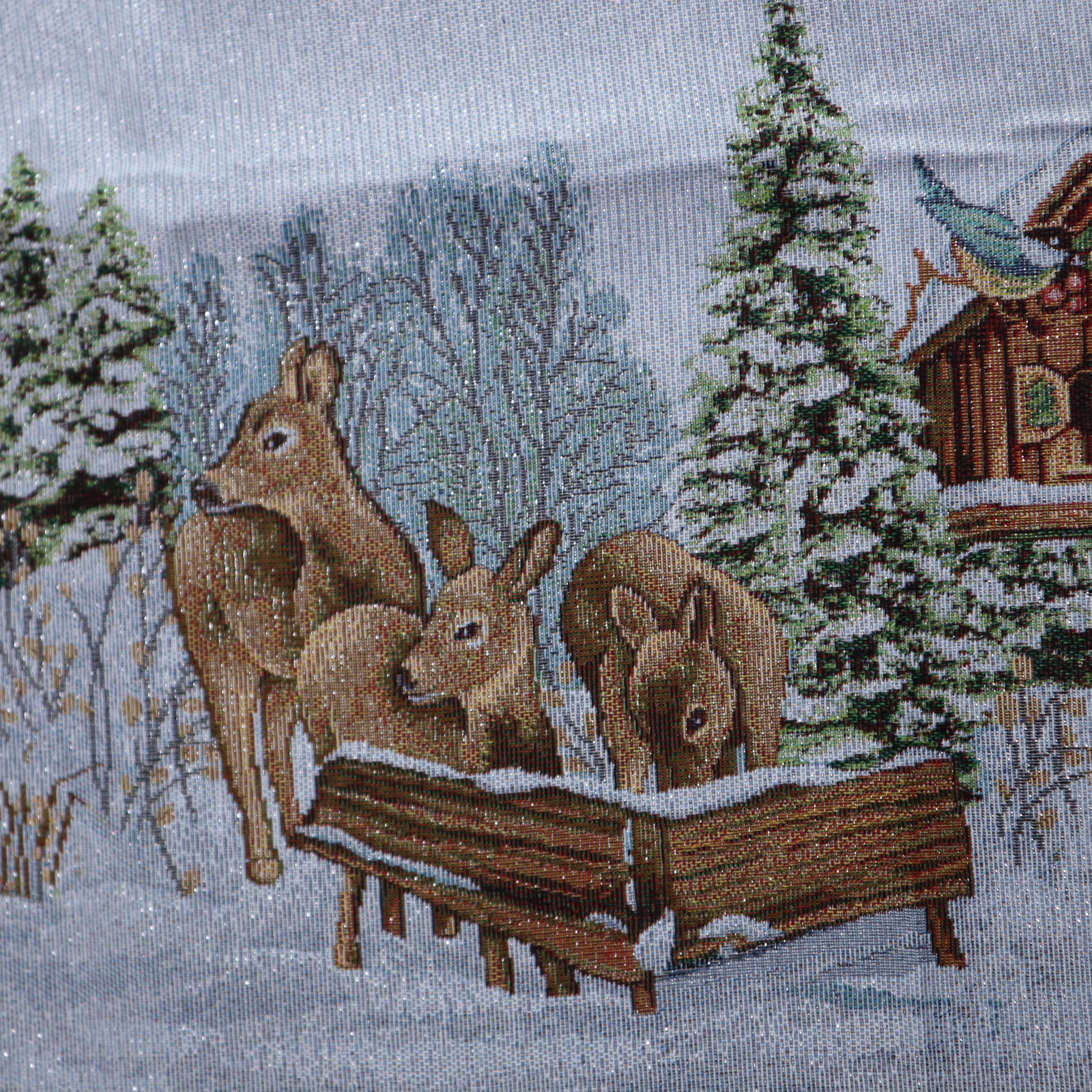 Gobelín panel s lurexom - obrus krajinka 155x180cm
